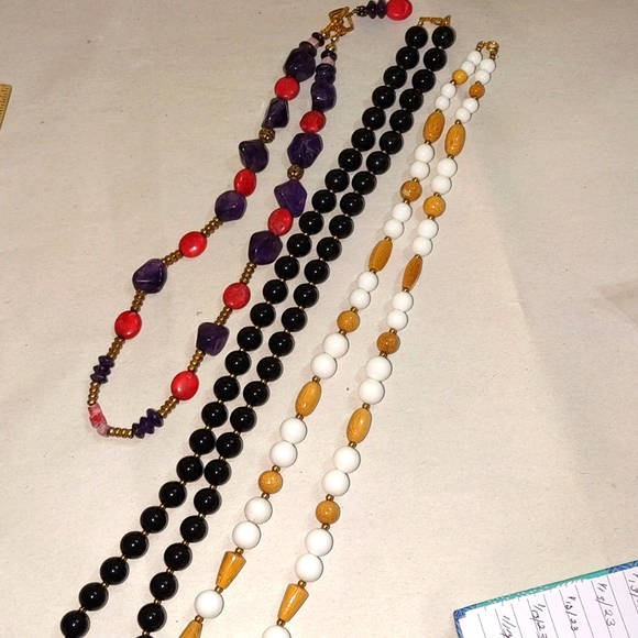 unknown | Jewelry | Three Different Colors And Types Of Necklaces ...